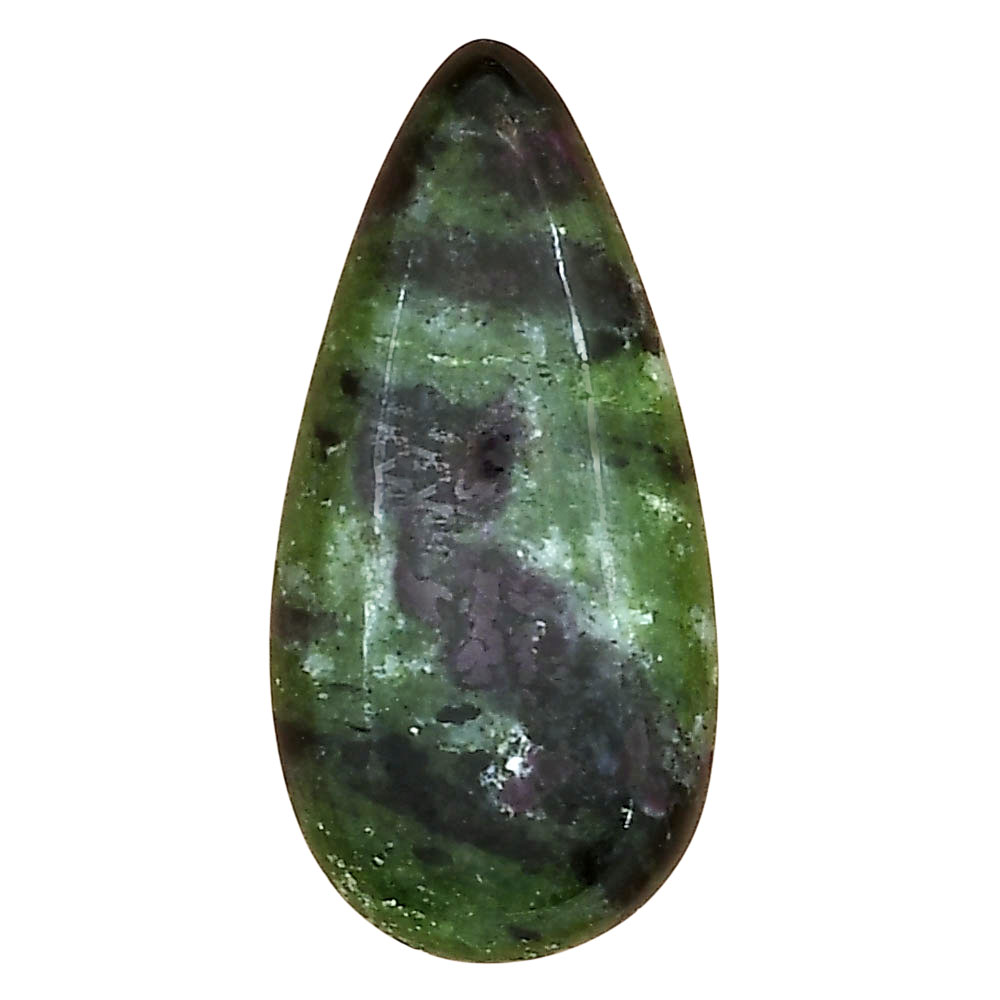 Natural Ruby-Zoisite 31.5x15.3x5.5 mm Pear Shape Polished Gemstone ...